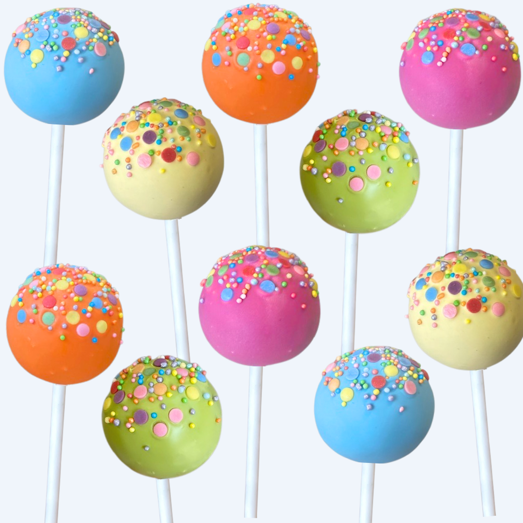 Rainbow Sprinkle Cake Pops – Bright Party Treats – PopBakery